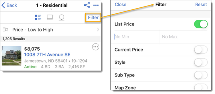 Search Results (Mobile)