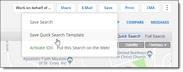 Customize an Inherited Quick Search Template